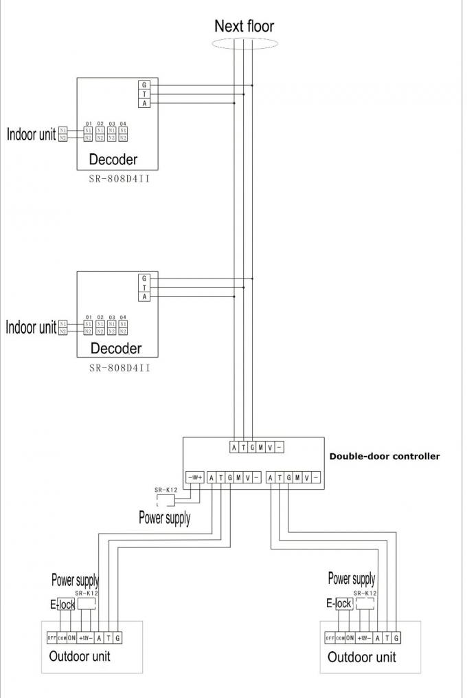 2 Wire Voice Only Intercom Doorbell System With Handset For Multi ...